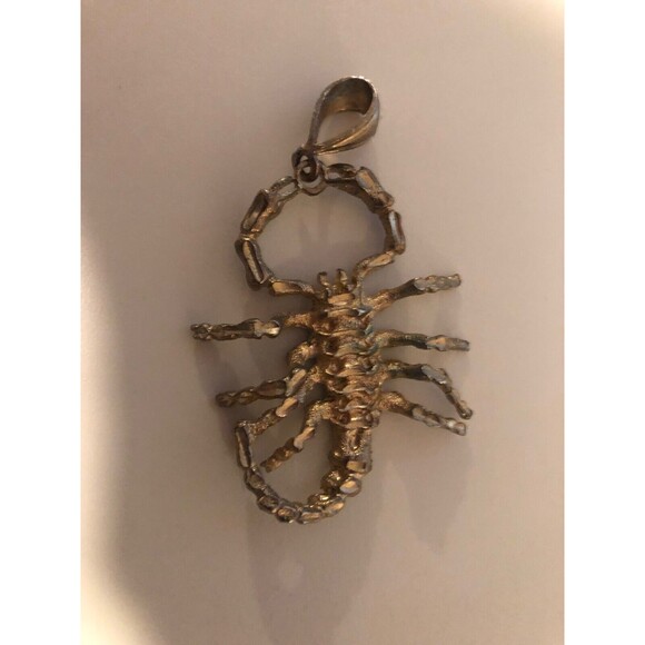 Unknown | Jewelry | Large Scorpion Gold Plated Pendant With Gold Plated ...